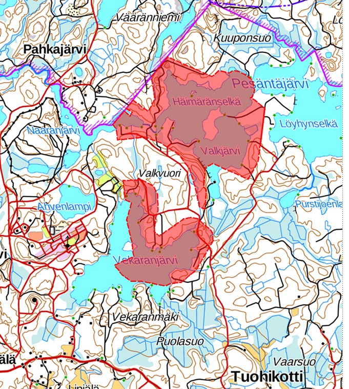 Vekaranjärvi - Pesäntäjärvi rantaosayleiskaava - Kouvolan kaupunki