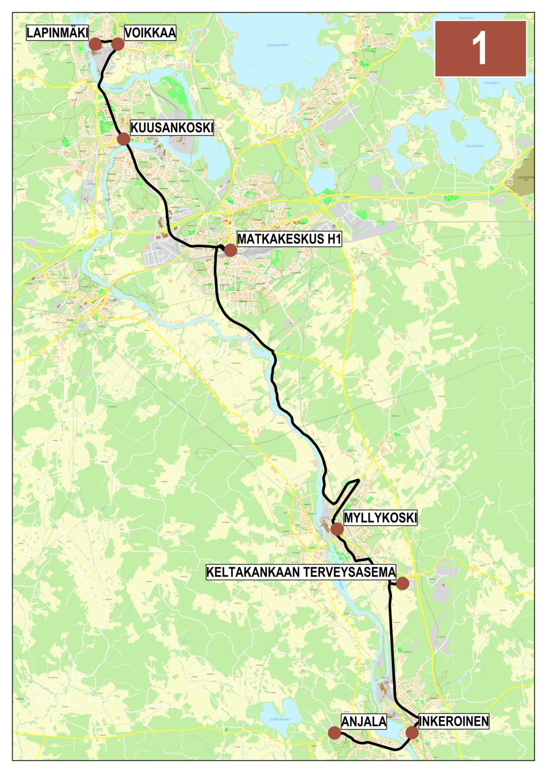 Linja 1 - Kouvolan kaupunki