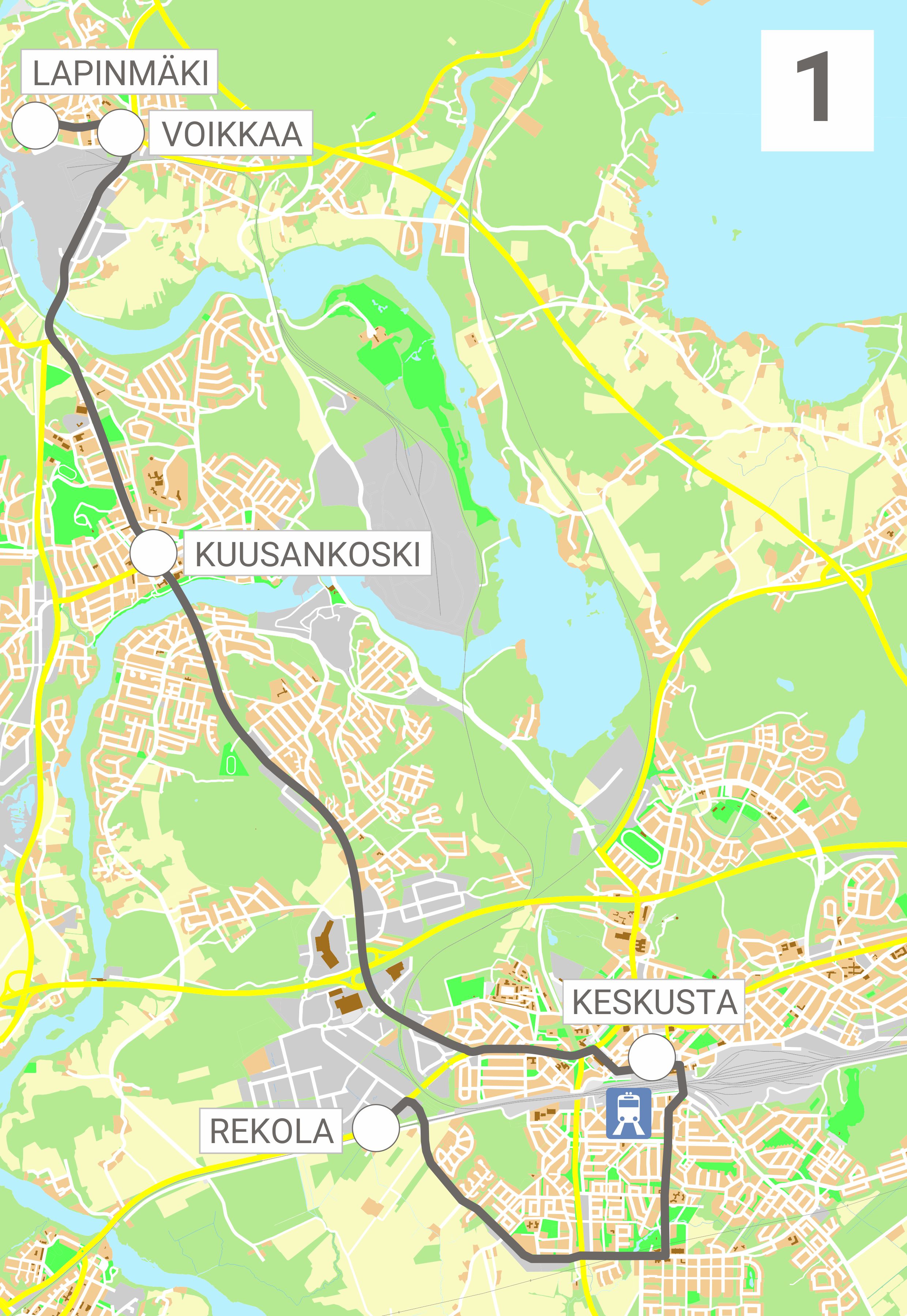 Linja 1 - Kouvolan kaupunki