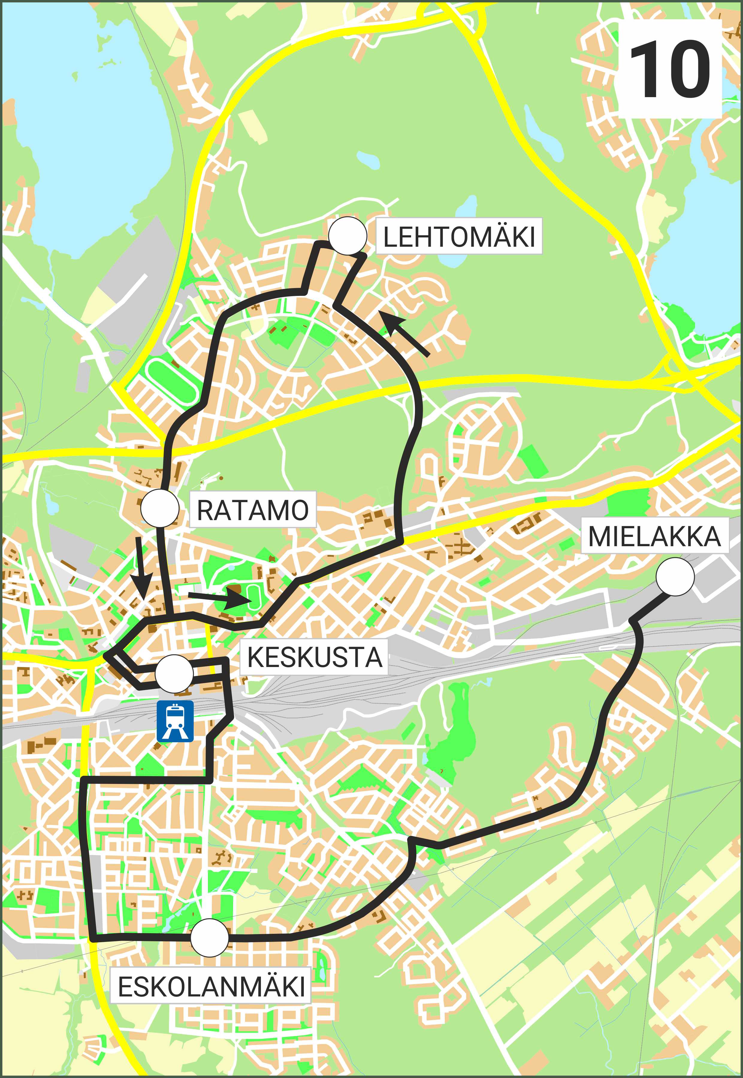 Linja 10 - Kouvolan kaupunki