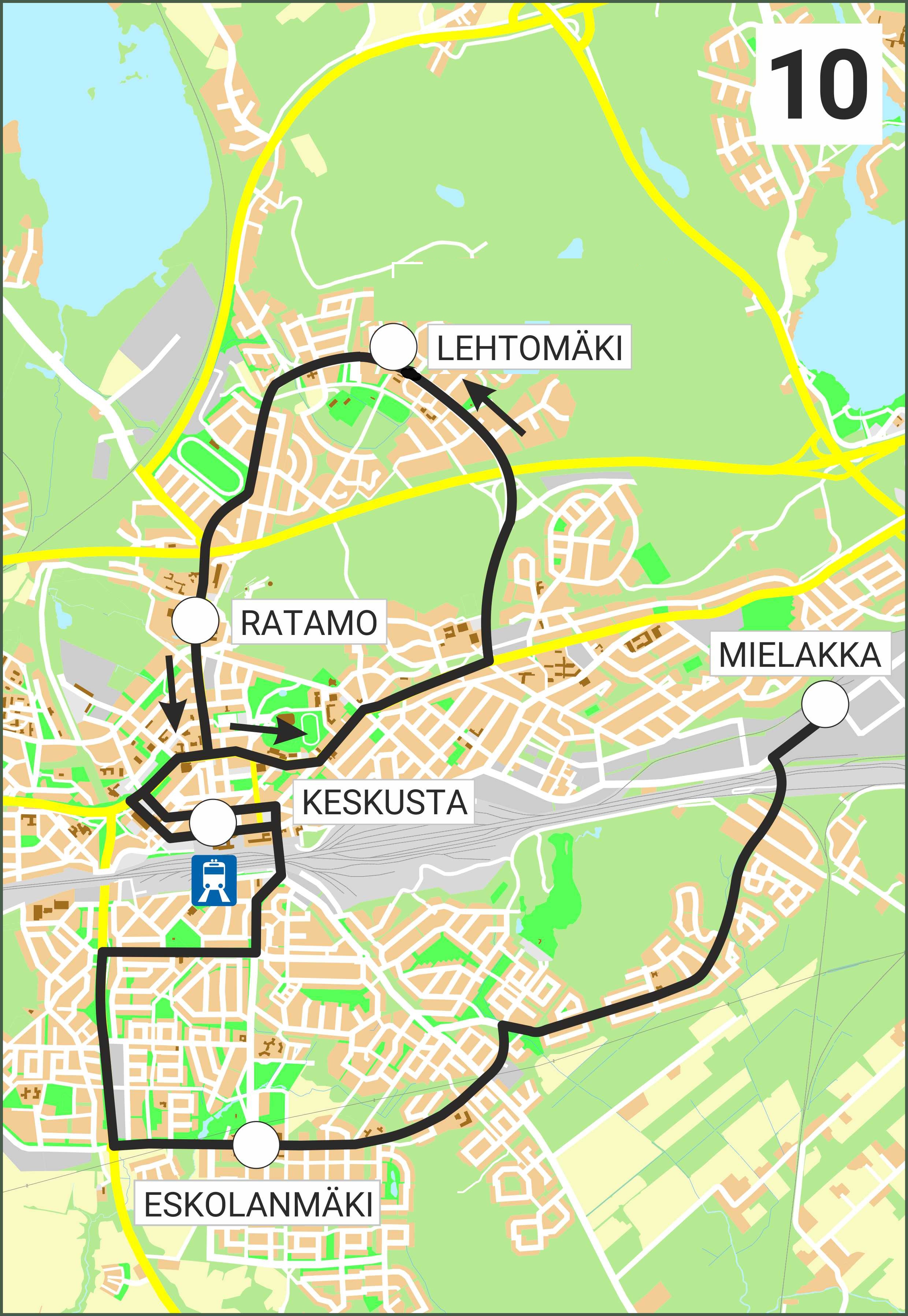 Linja 10 - Kouvolan kaupunki